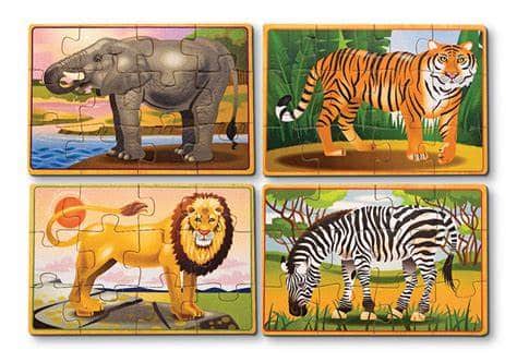 Wild Animals - Puzzles in a box